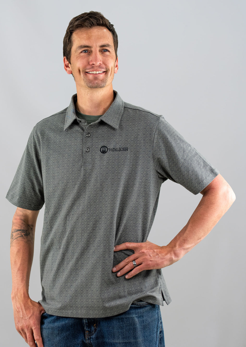 Graphite Geo Polo – Walker Ware