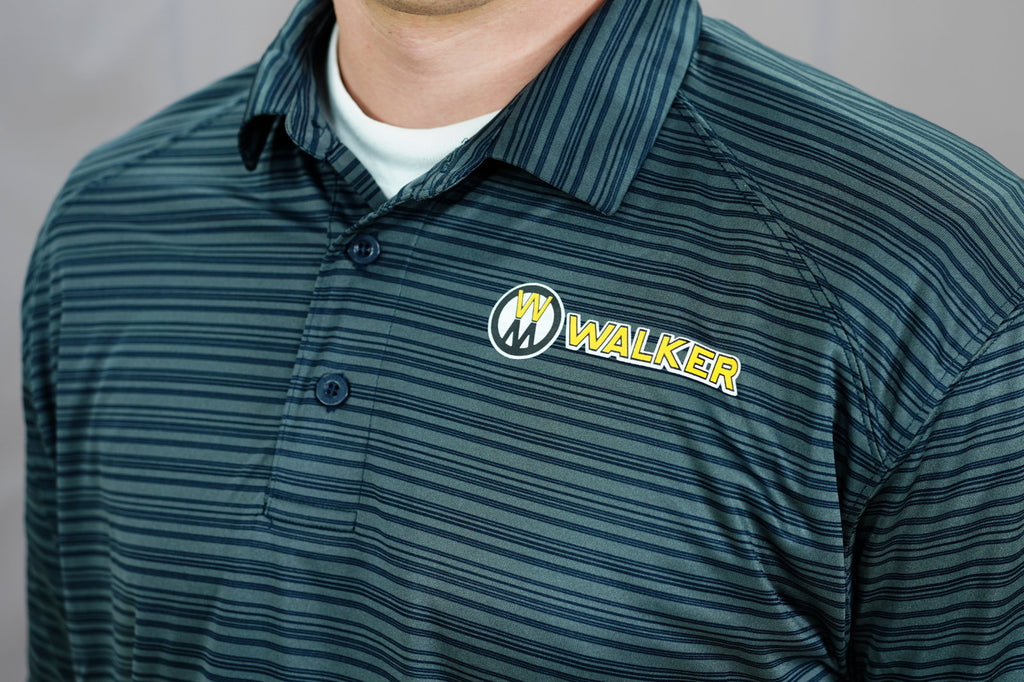 Grey Striped Polo – Walker Ware